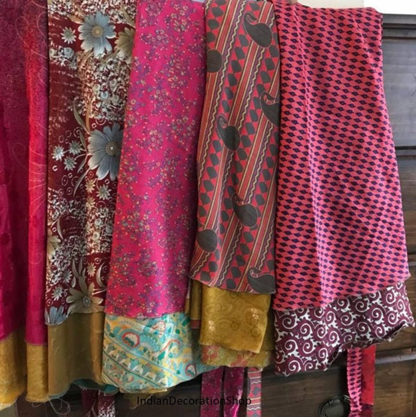 Wholesale of Vintage Handmade Indian Poly Silk Maxi - Etsy