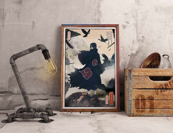 Itachi Naruto Poster Japanese Vintage Artwork Portrait | Etsy