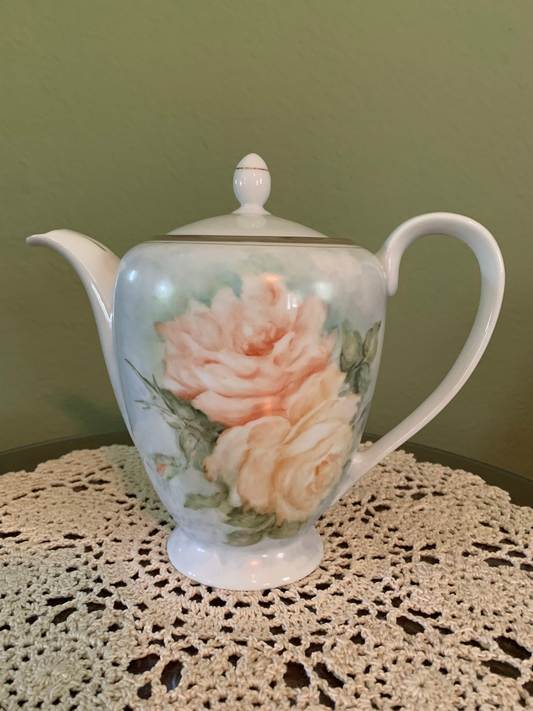 Vintage Tea Pot Vintage Coffee Pot Fine China Tea Pot Fine - Etsy