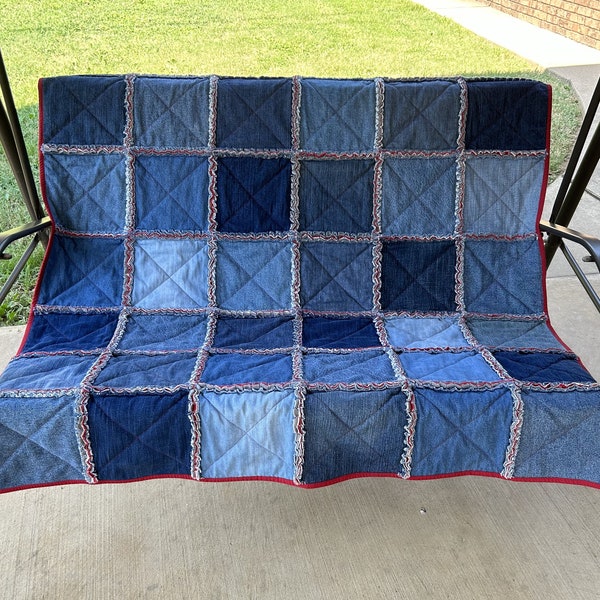 Denim Rag Quilt - Etsy