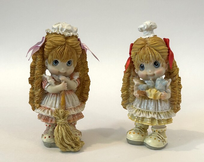 Vintage Sweet Kids Figurines, Set of 2 Resin Figurines, Collectibles ...