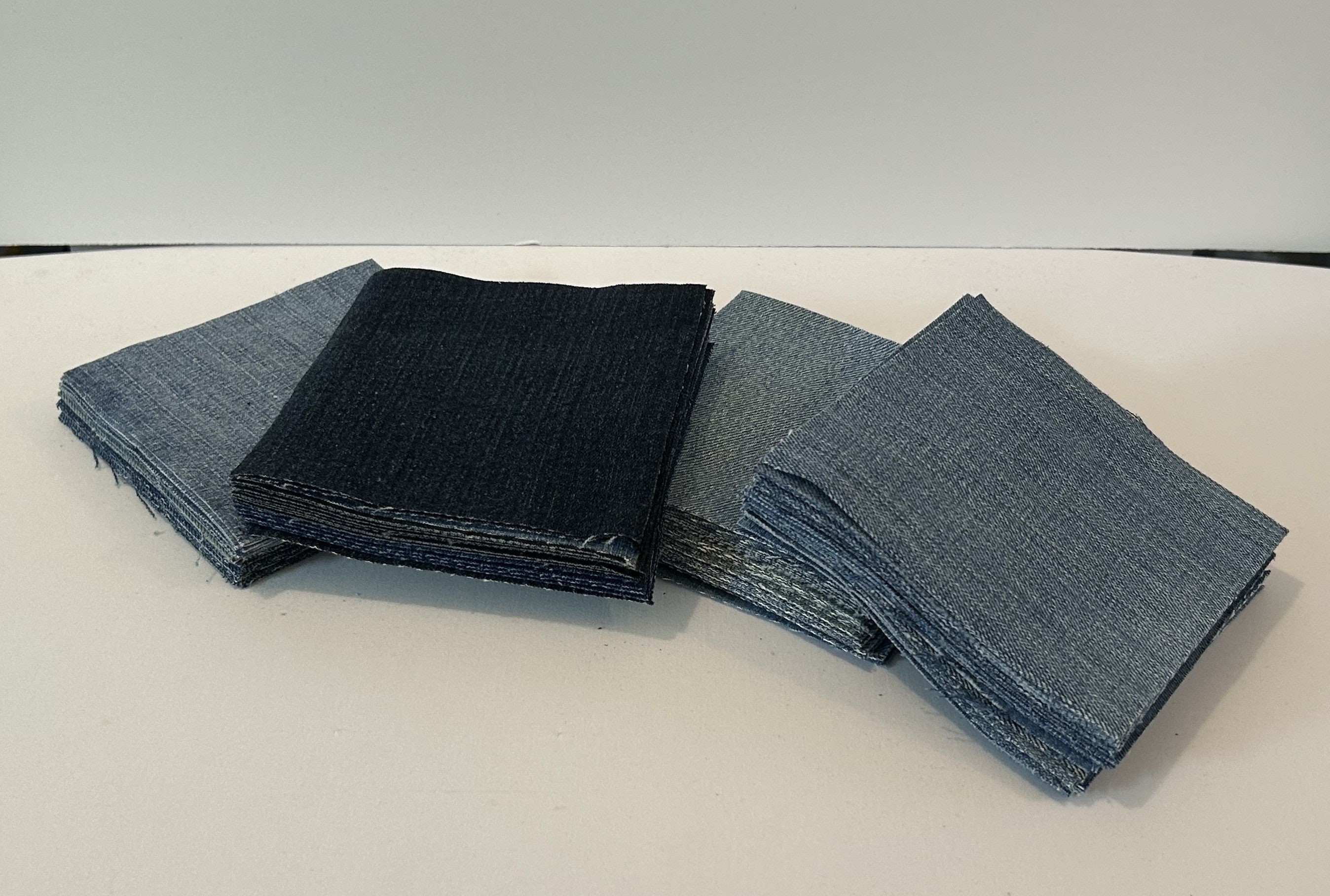 Pre-cut Denim Squares, Craft and Sewing Supplies - Etsy