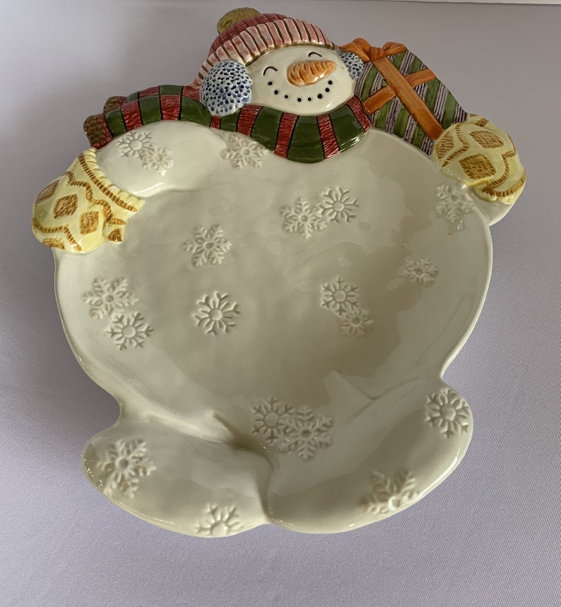 Decorative Christmas Plate, Frosty the Snowman Plate, Christmas Cookie ...