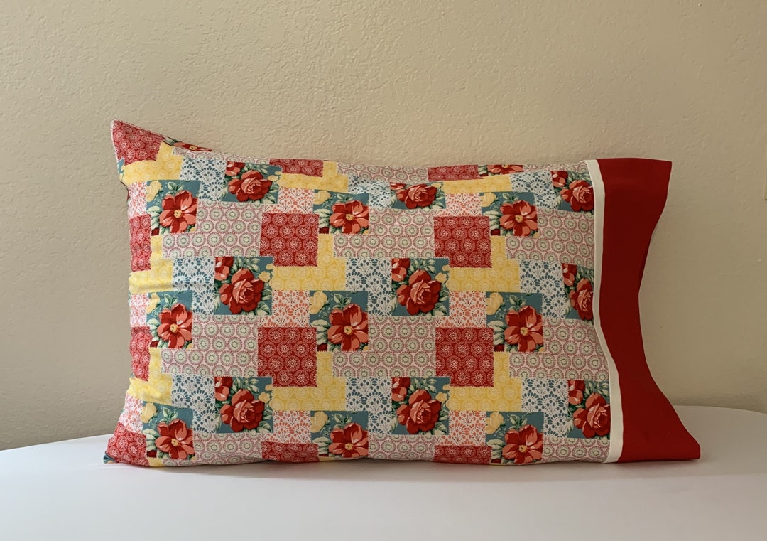 Set of 2 Standard/queen Pillowcases, Handmade Pillowcases, Floral ...