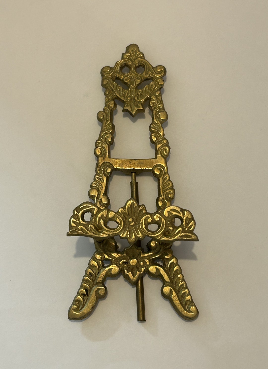 Vintage Brass Display Stand, Small Easel Display Stand, Easel Picture ...