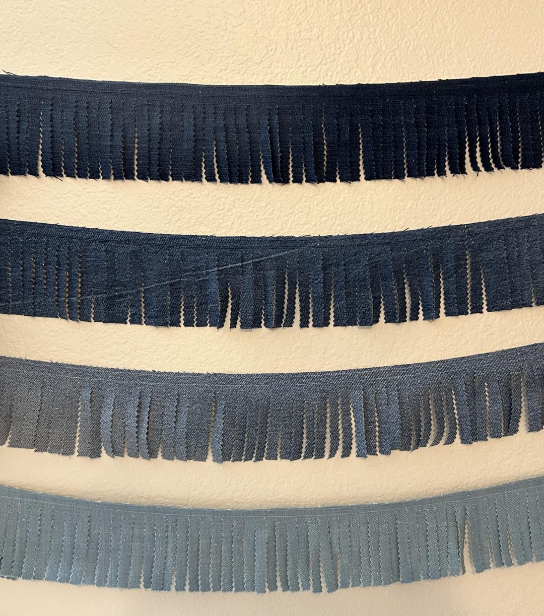 Denim Fringe, Jean Fringe, Hand Cut Denim Fringe, 3 1/2-inch Denim ...