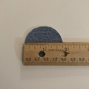 Denim Flowers, 4 Denim Flower Cut Outs, Sew on Denim Patches, Quilting ...