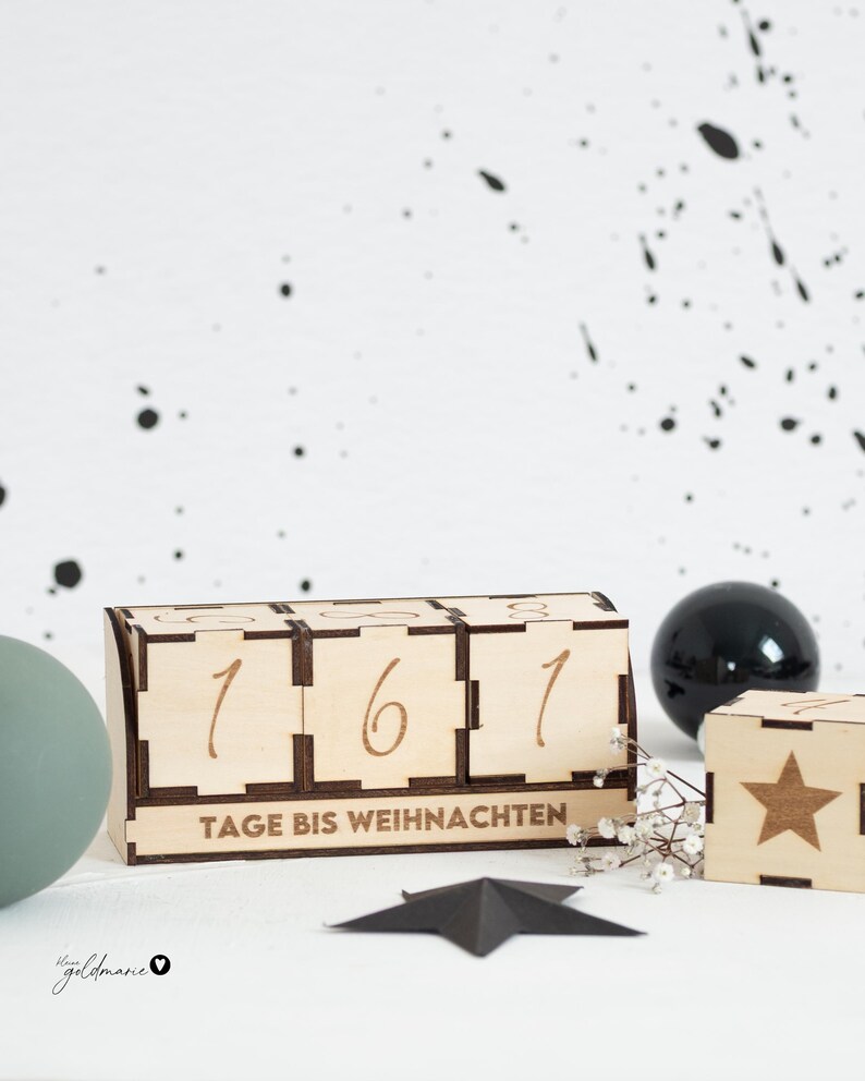 SVG Laser File "countdown Cube" - Etsy