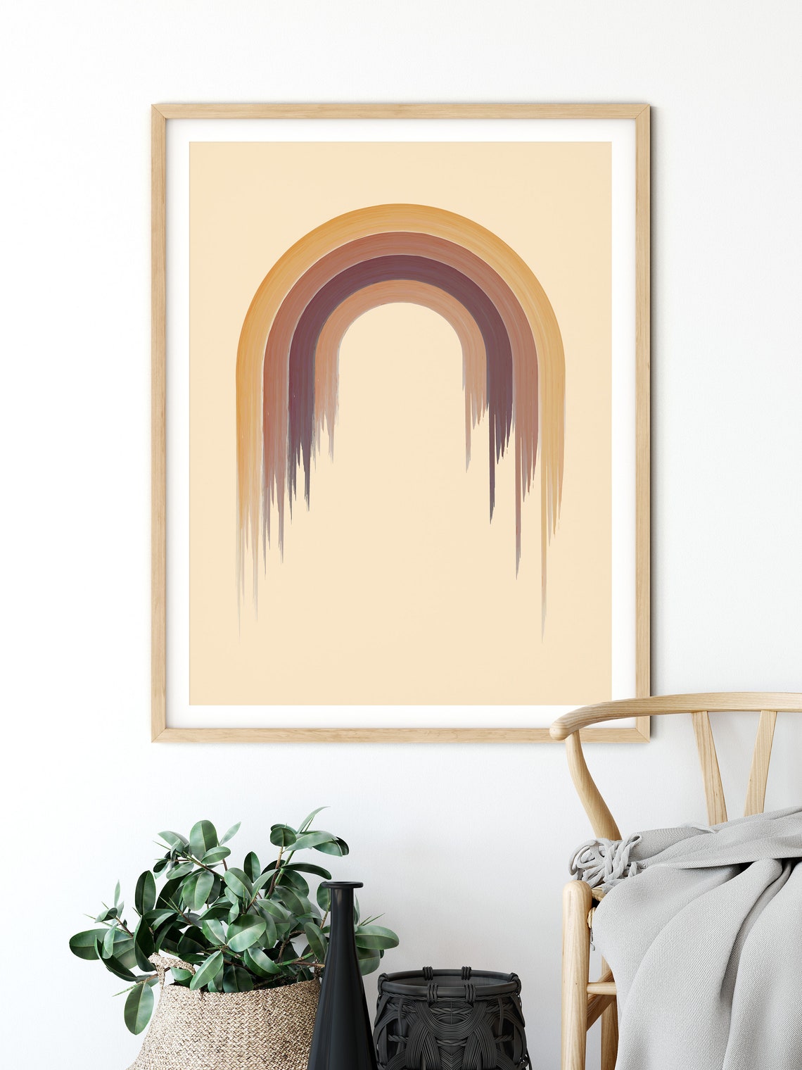 Boho Rainbow Print Boho Wall Decor Abstract Rainbow Terracotta - Etsy