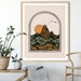Boho Wall Decor, Mountain Print, Sunset Print, Boho Poster, Burnt ...