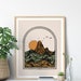 Boho Wall Decor, Mountain Print, Sunset Print, Boho Poster, Burnt ...