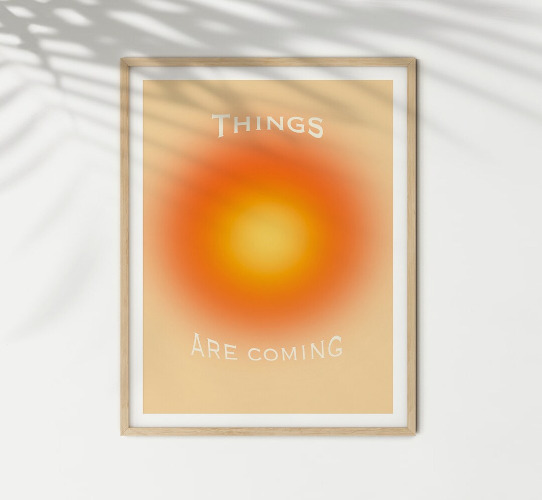 Retro Gradient Poster, Mindful Quote, Vintage Grainy Gradient, Aura ...