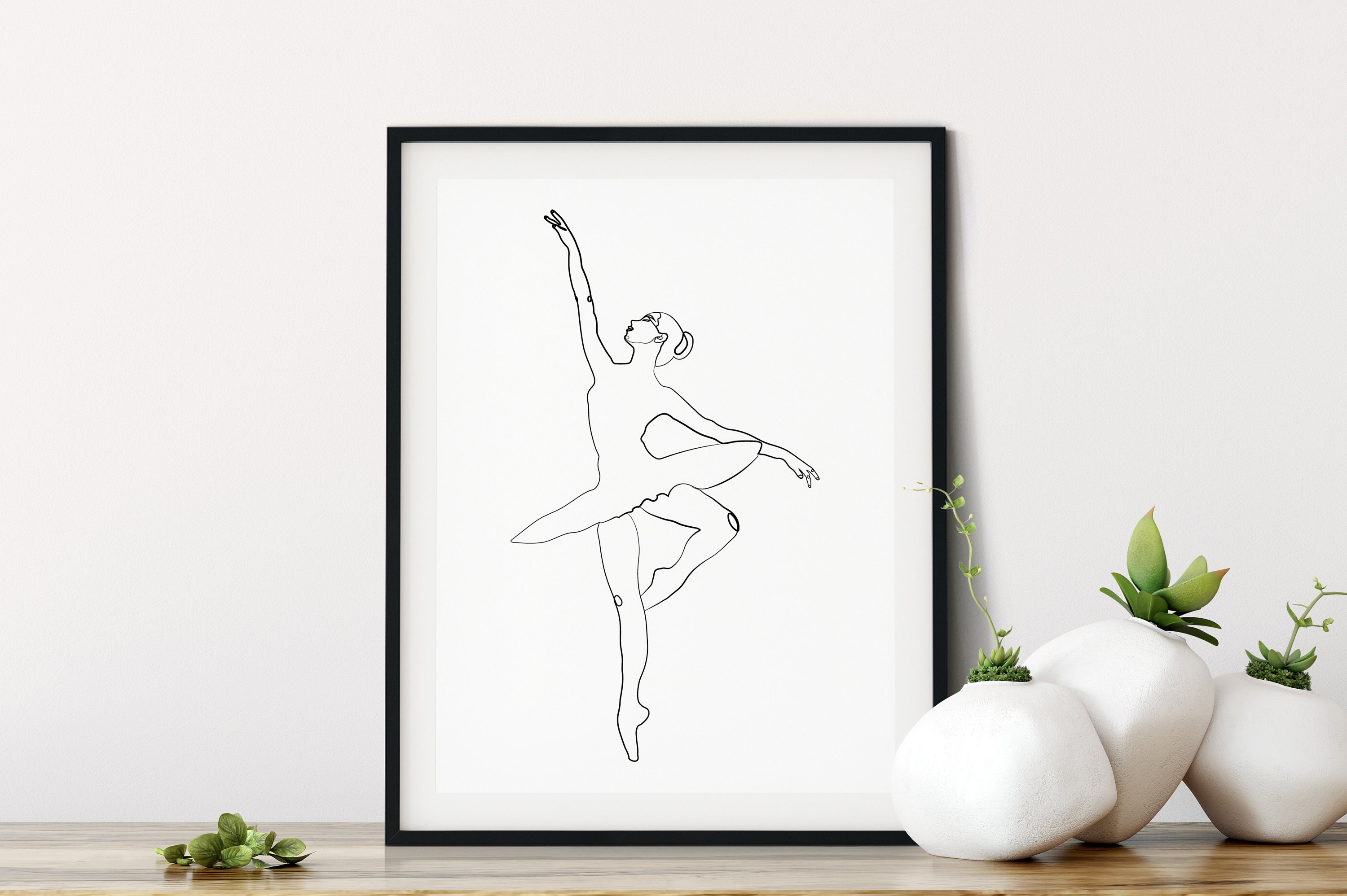 Ballerina Line Art Ballet Dancers Printable Line Drawing - Etsy