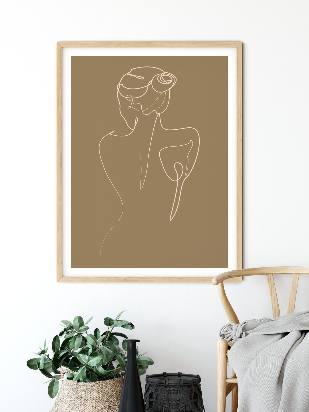 Abstract Body Line Art Print, Line Art Woman Print, Minimalist Neutral ...