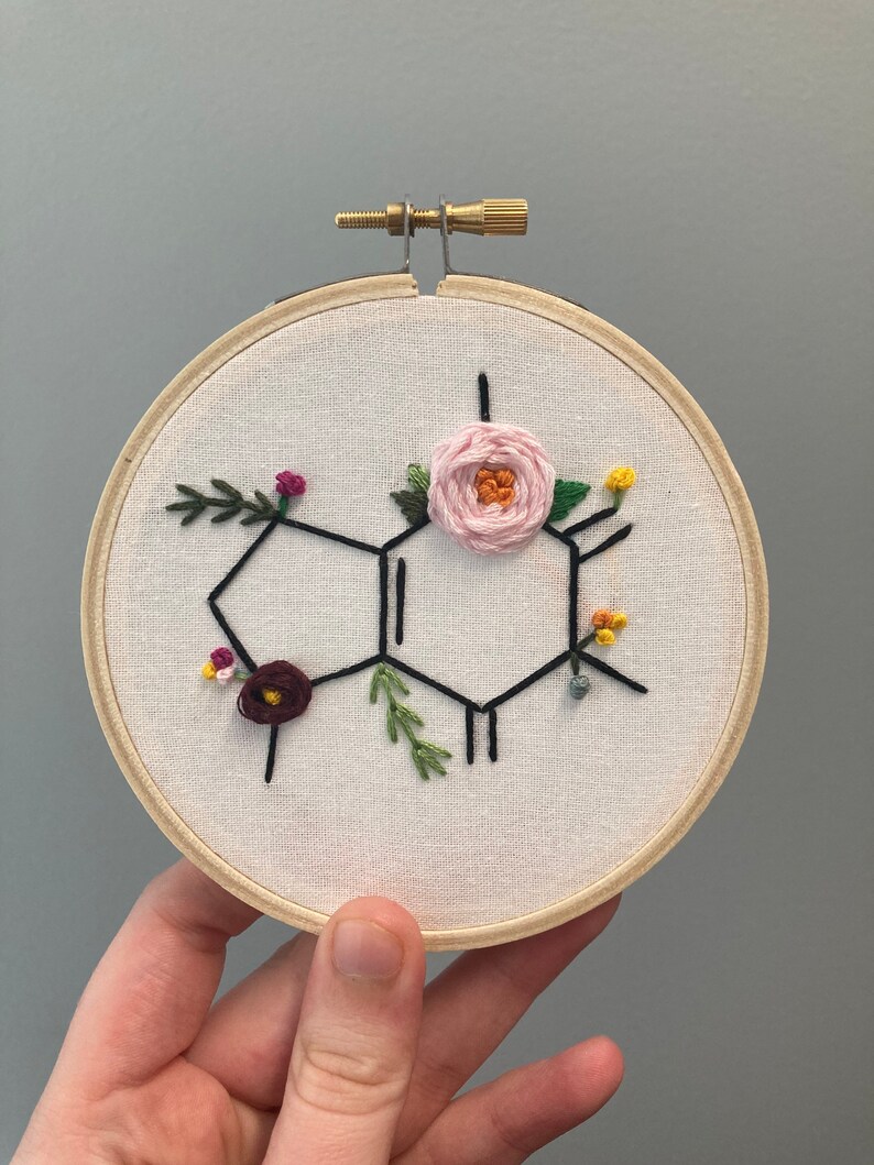 Hand Embroidery Science Themed Decor Embroidery Hoop Art - Etsy