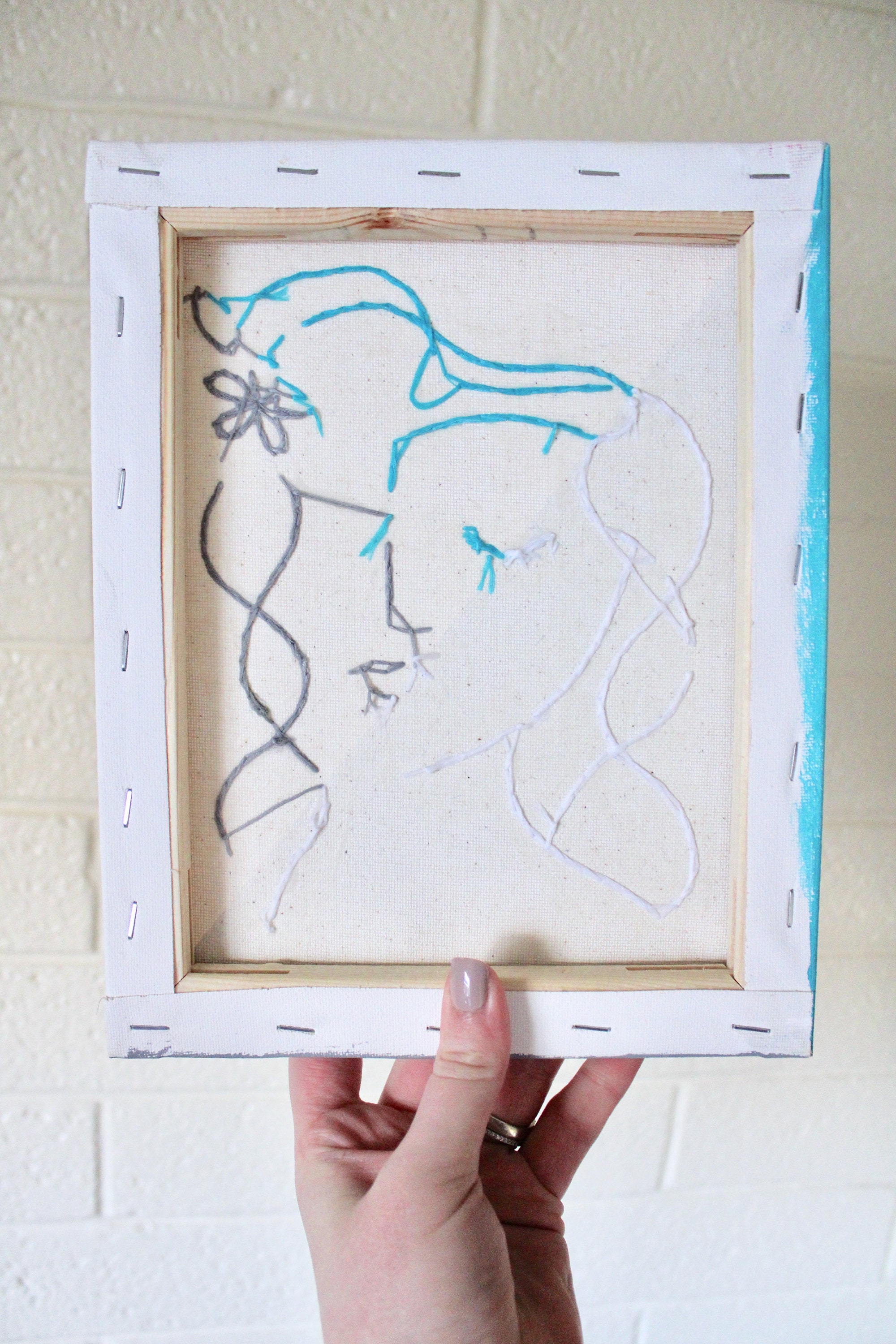 Hand Embroidery Canvas Embroidery Room Decoration Homemade | Etsy