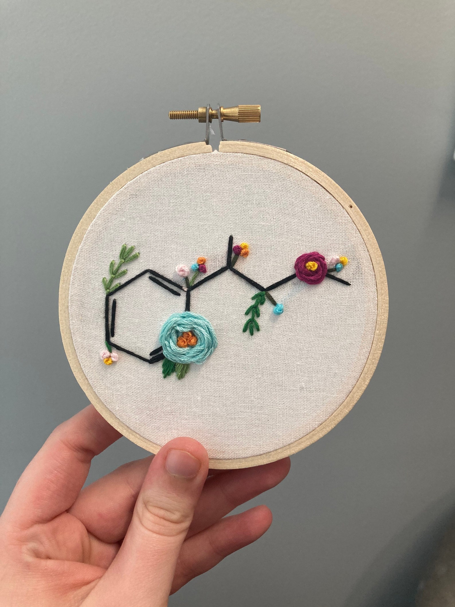 Hand Embroidery Science Themed Decor Embroidery Hoop Art | Etsy