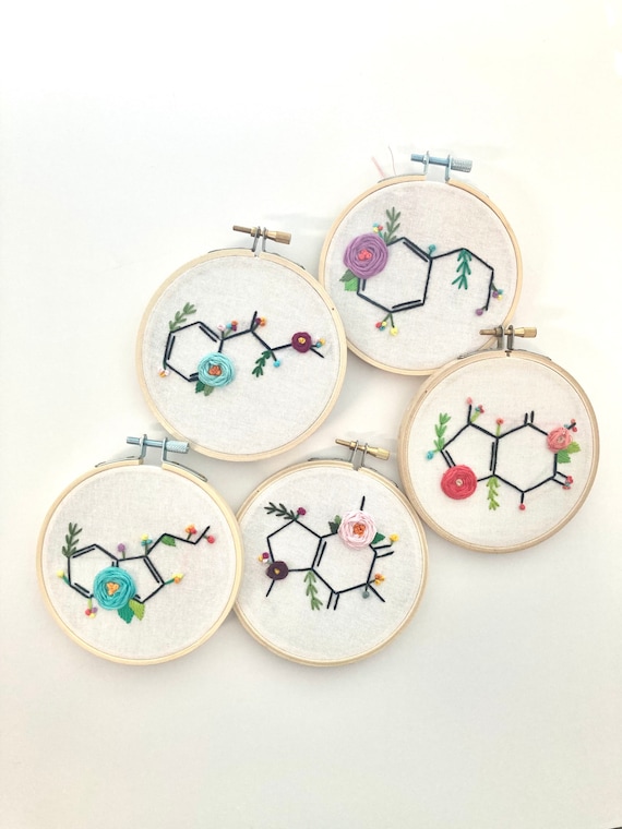 Hand Embroidery Science Themed Decor Embroidery Hoop Art - Etsy