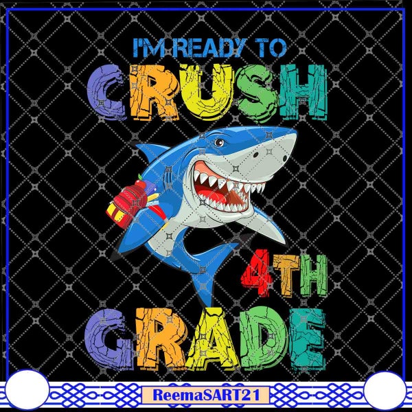 Ready to Crush School Shark Png - Etsy