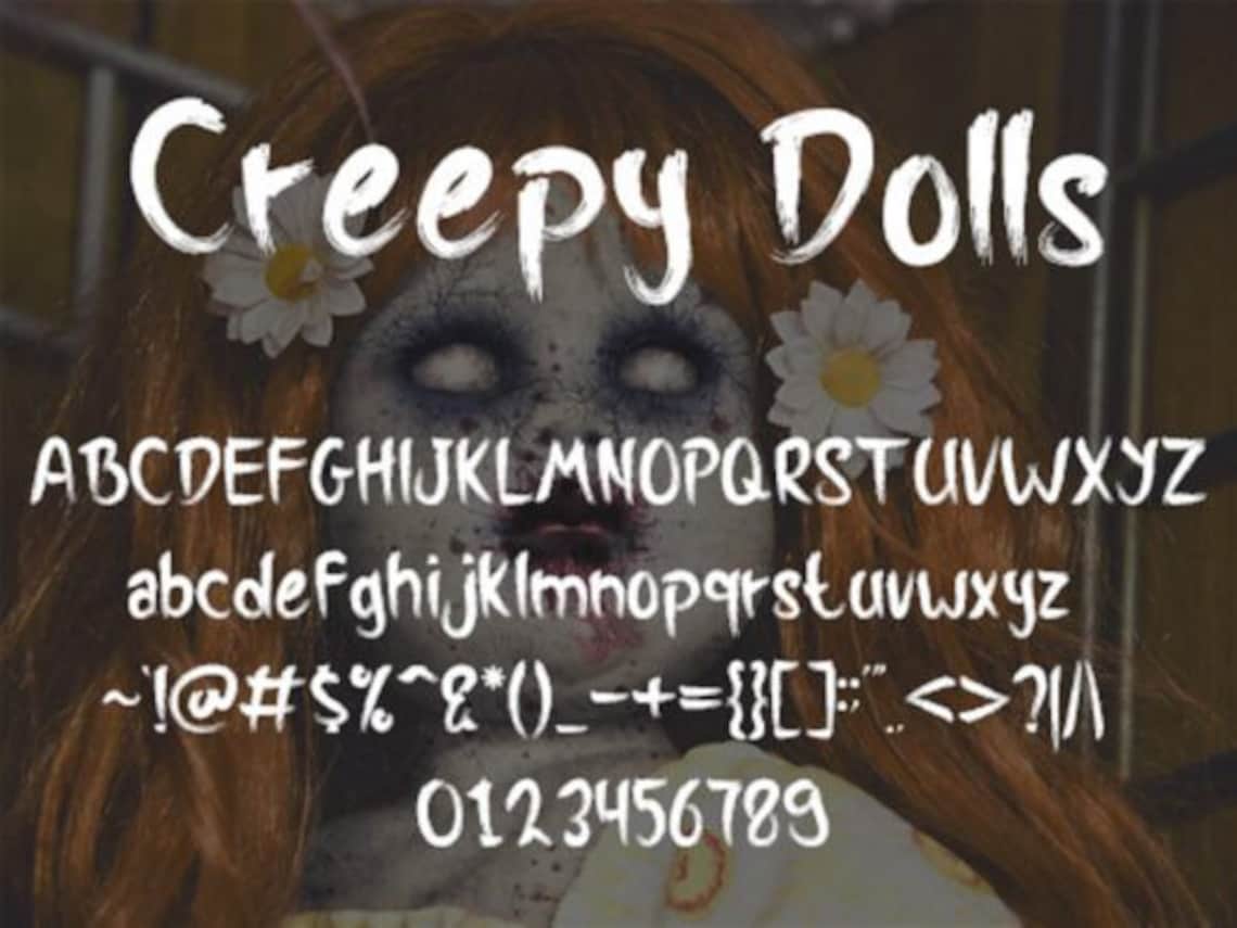 Creepy Font, Digital Download, Halloween Font, Spooky Font, Cricut ...