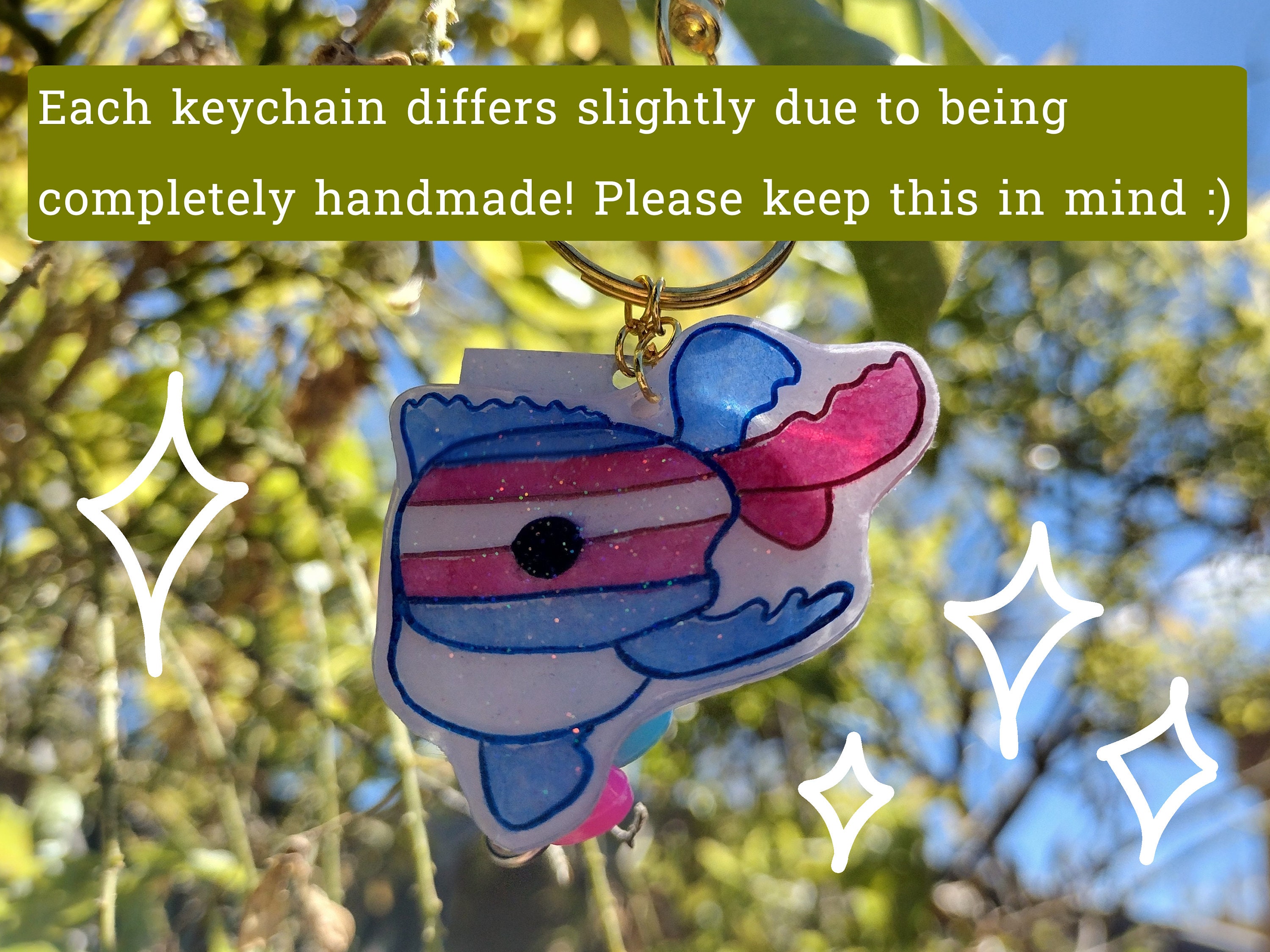 Transgender/trans Pride Flag Acrylic Keychain, Glittery and Handmade - Etsy