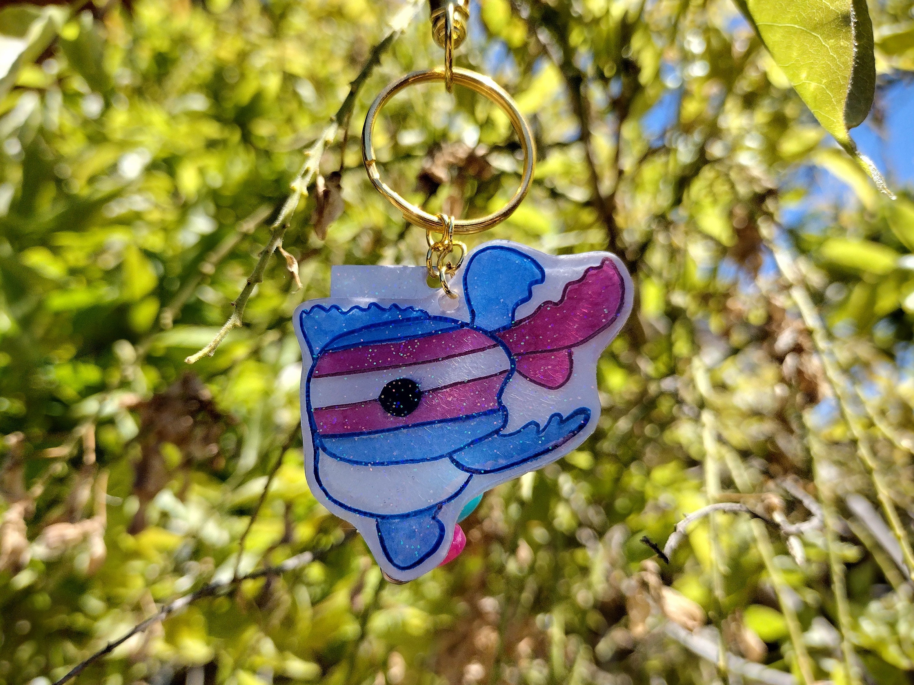 Transgender/trans Pride Flag Acrylic Keychain, Glittery and Handmade - Etsy