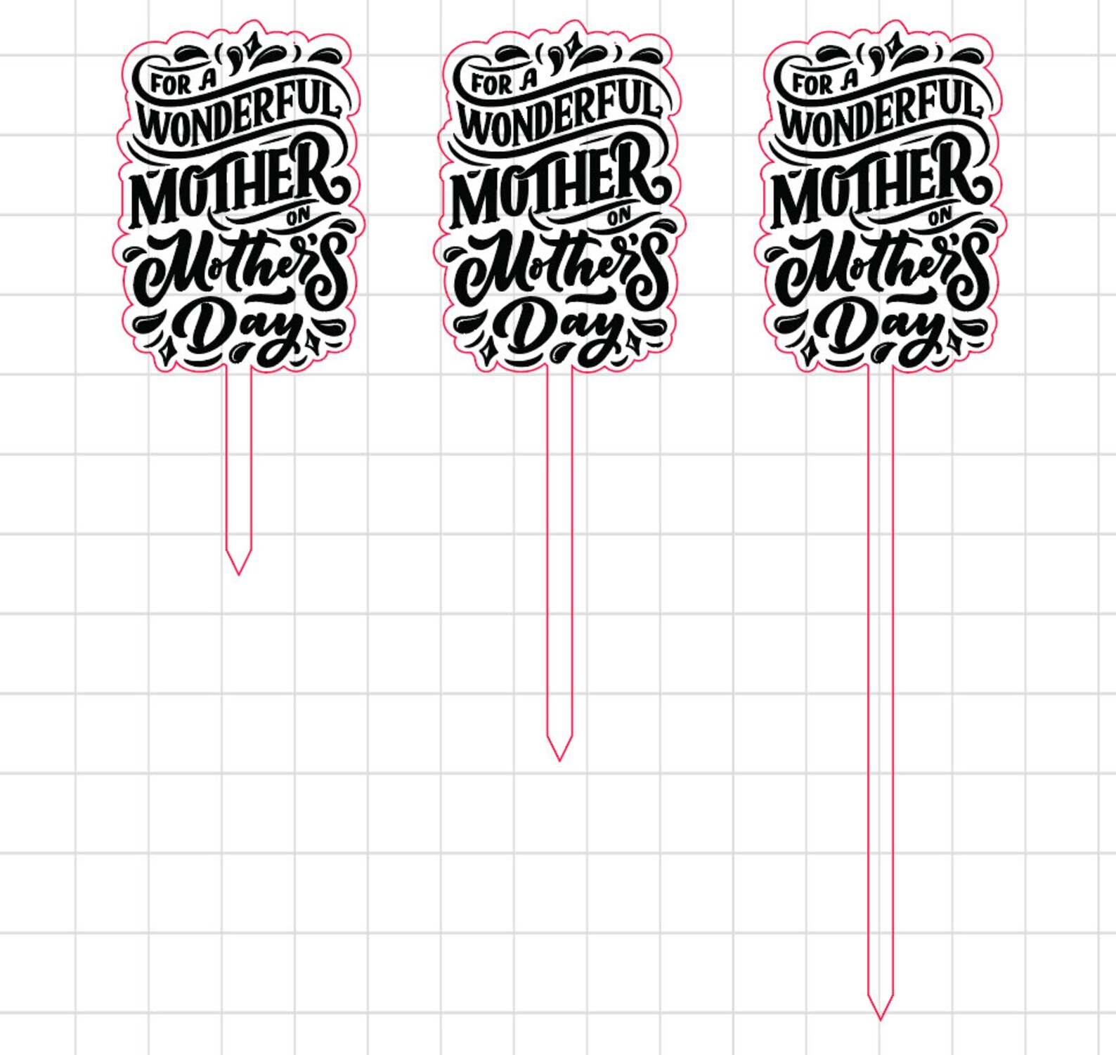 SVG Digital File | Plant Stake | Garden Stake | Flower Bouquet Stake ...