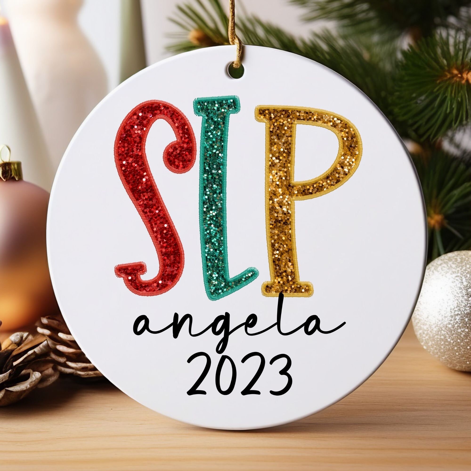 Custom SLP Ornament, Personalized SLP Christmas Gift, Christmas Sped ...
