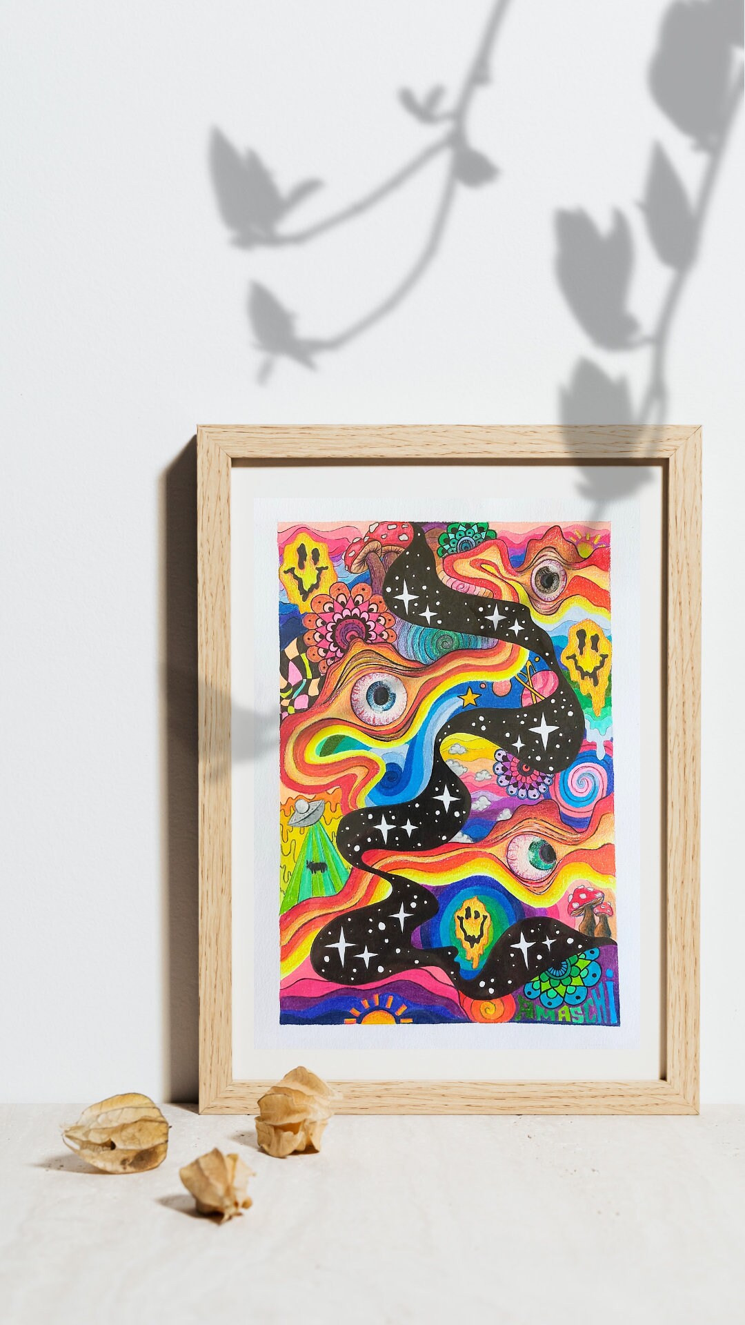 Wavy Eyes - Hand Drawn Illustration Original - Etsy