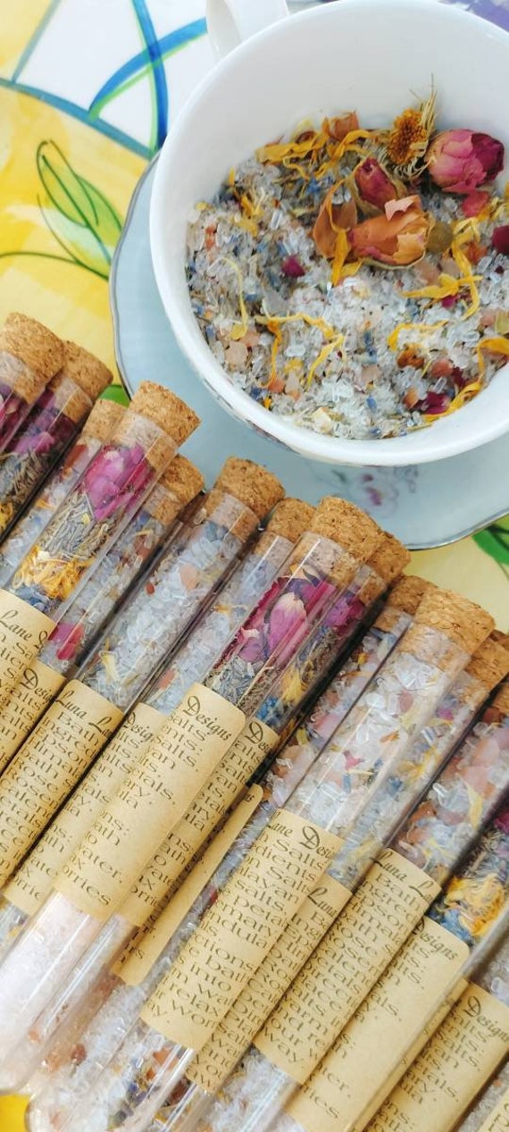 Organic Bath Salt Test Tubes Self Care Detoxifying Bath - Etsy Australia