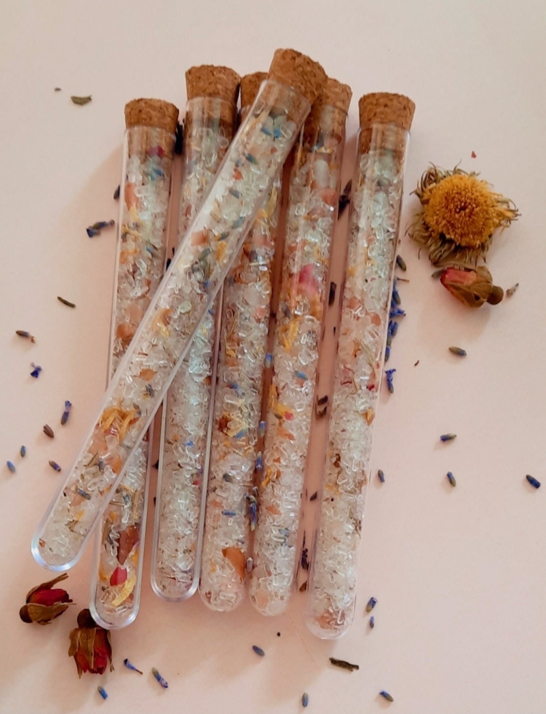 Organic Bath Salt Test Tubes, Self Care, Detoxifying Bath Salts. - Etsy ...