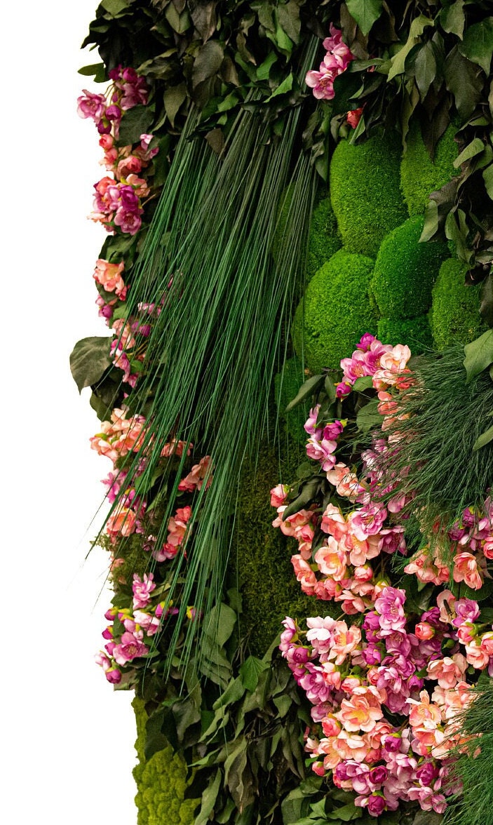 Preserved Moss Wall Skipper Pink Art by NATURALIST Biophilic Design ...