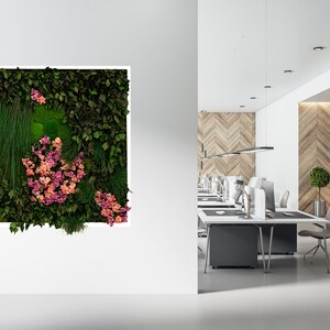 Preserved Moss Wall Skipper Pink Art by NATURALIST Biophilic Design ...