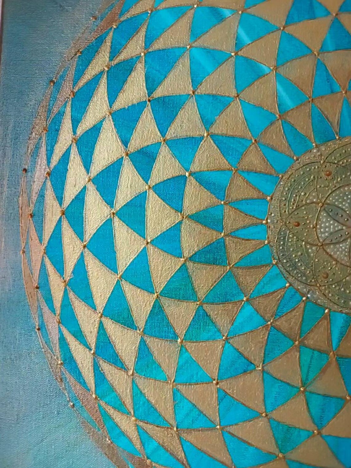 Painting Sacred Geometry Mandala TORUS Original | Etsy