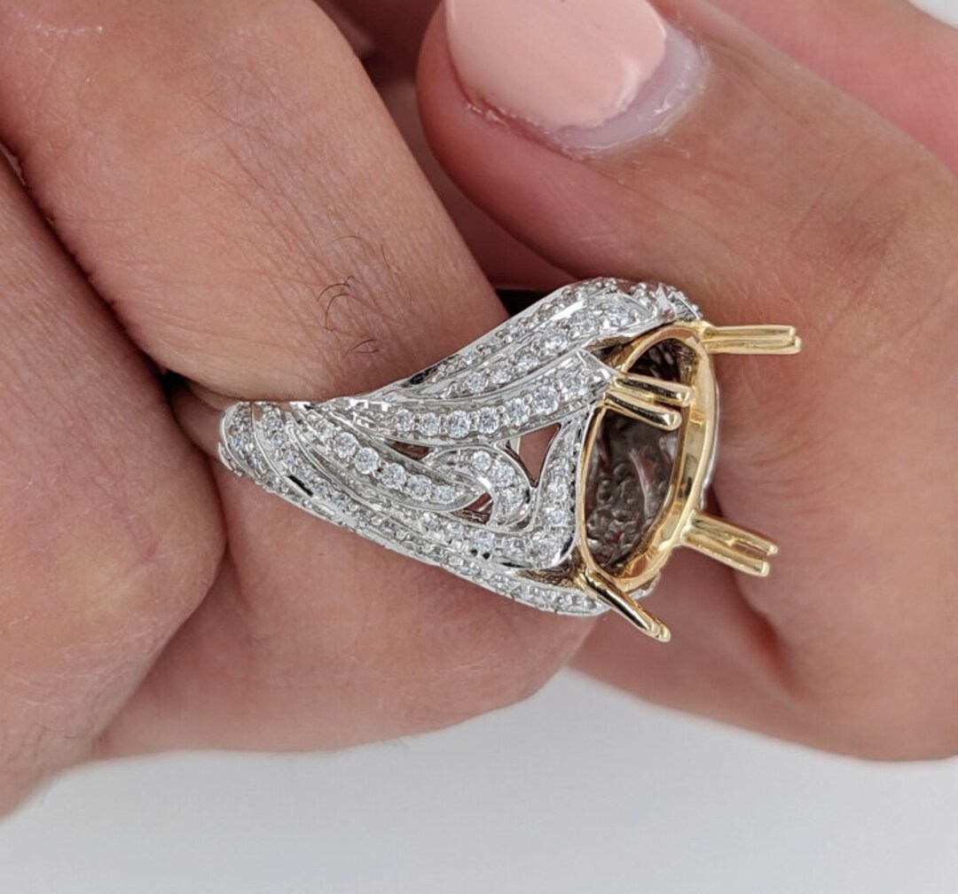 Semi Mount Ring Handmade Ring Engagement Ring Semi Mount Jewelry ...
