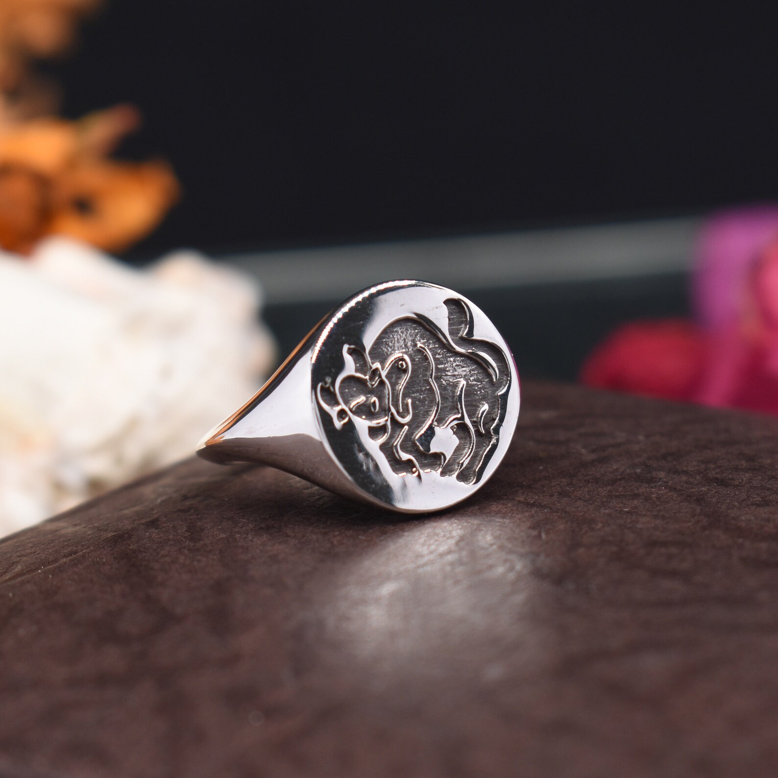 Bold Taurus Signet Ring Birthday Signet Ring Astrology - Etsy