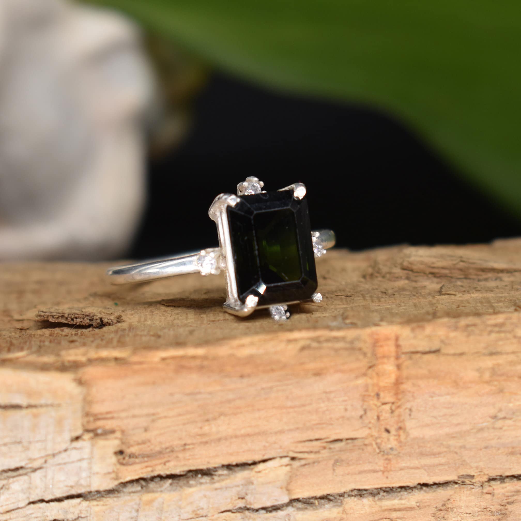 Black tourmaline ring etsy store
