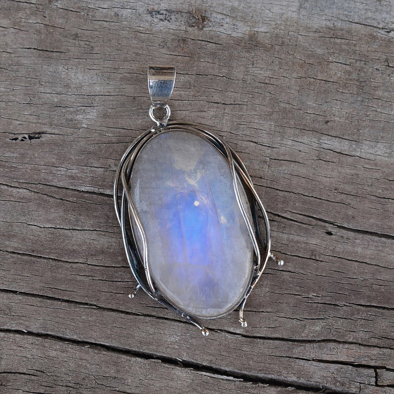Large Silver Pendant - Etsy
