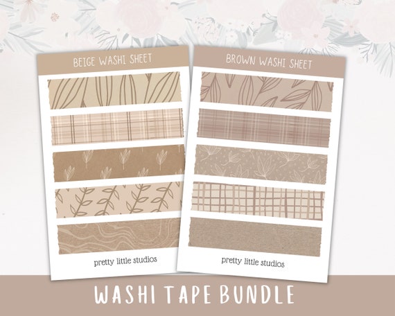 Aesthetic Washi Strip Sticker Sheets Bullet Journal Stickers | Etsy