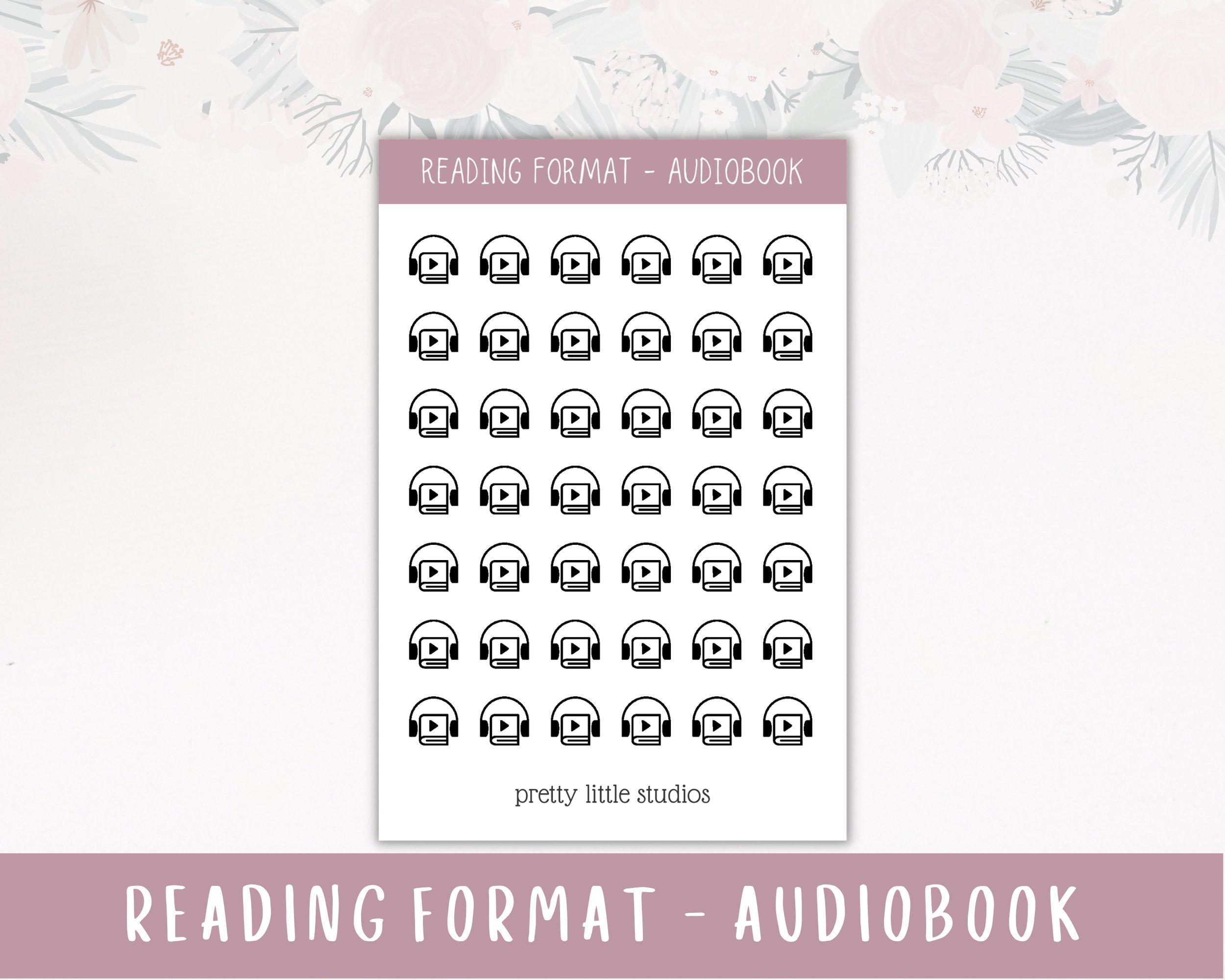 Book Format Icon Stickers Reading Journal Stickers - Etsy
