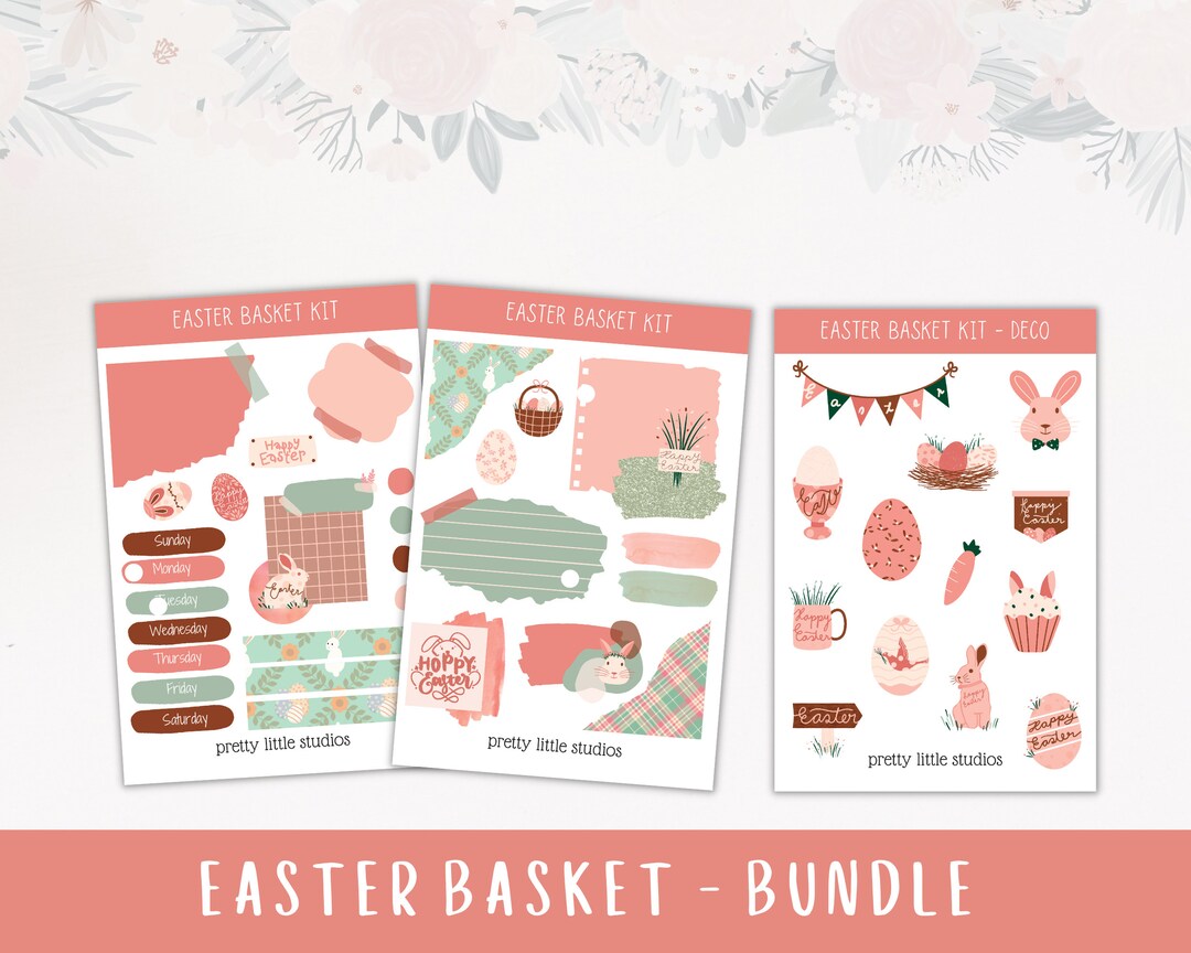 Easter Basket Journaling Sticker Kit Bullet Journal Sticker Kit Planner ...