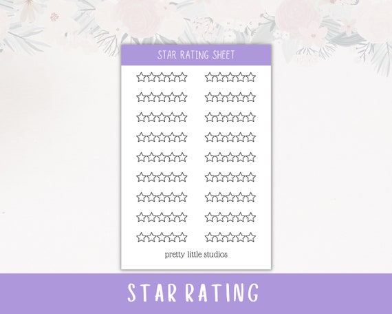 Star Rating Sticker Sheet Bullet Journal Stickers Planner | Etsy