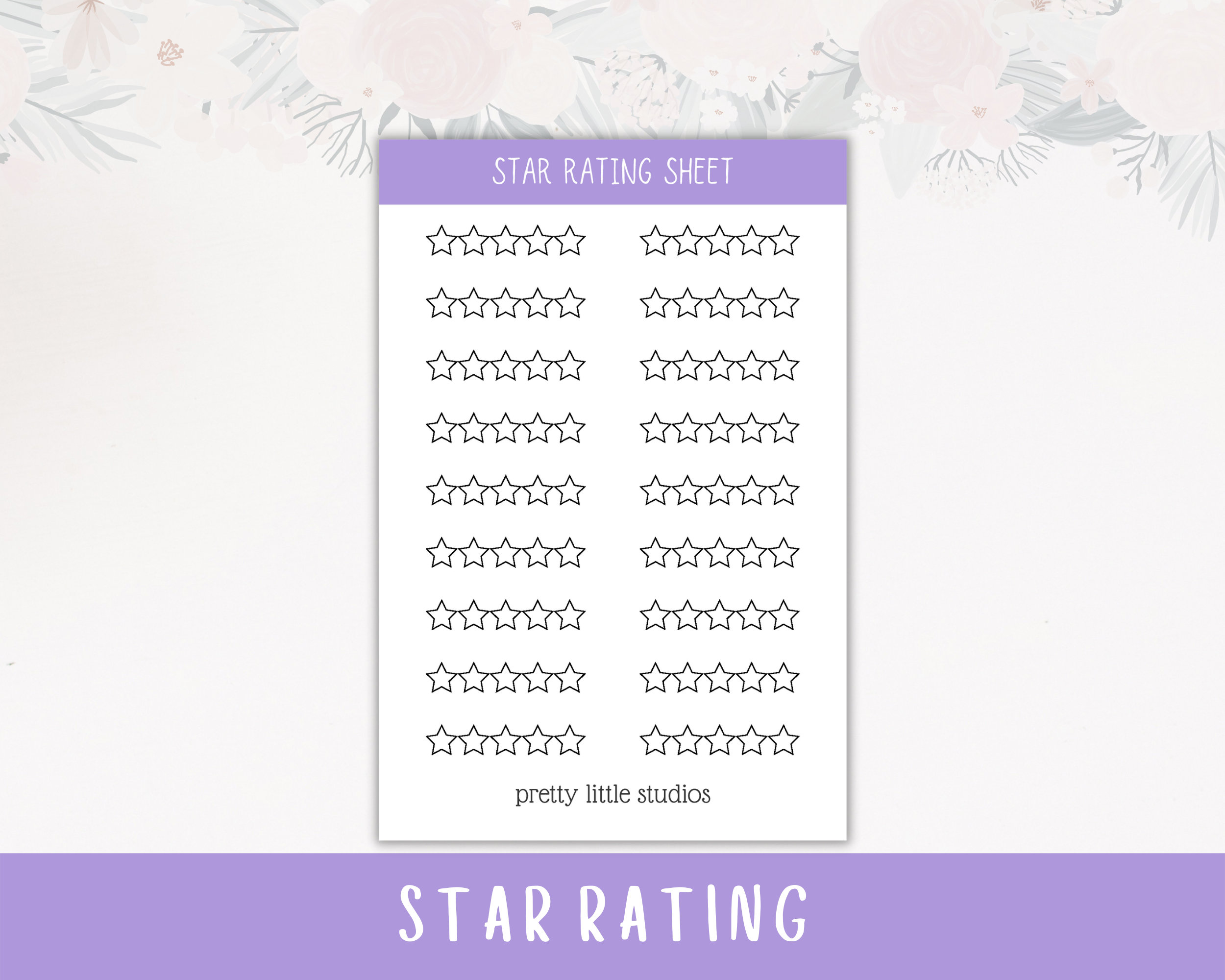 Star Rating Sticker Sheet Bullet Journal Stickers Planner - Etsy Canada