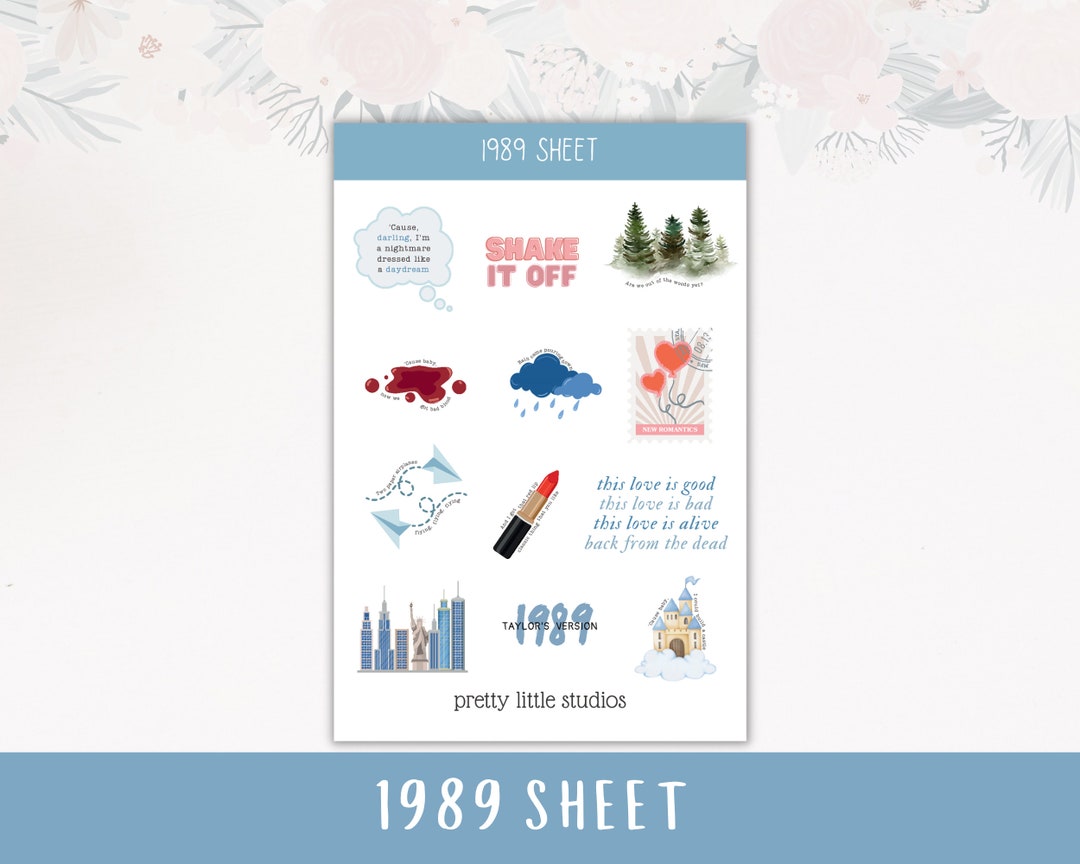1989 TV Sticker Sheets - Taylor Swift Stickers - 1989 Stickers - Album ...
