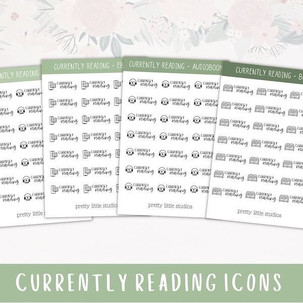 Current Read Icon Stickers - Etsy