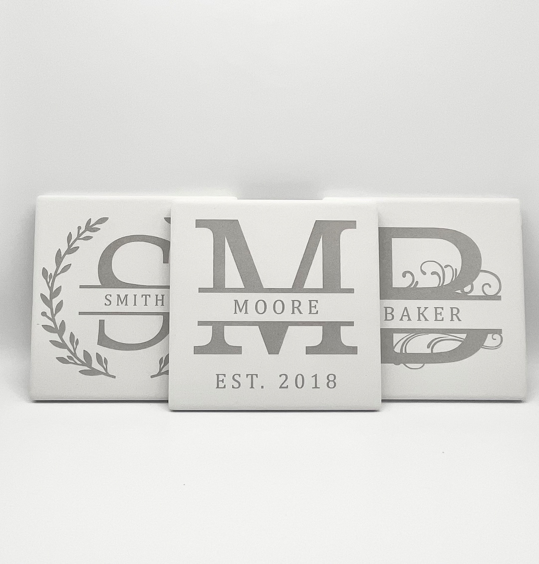 Personalized Ceramic Coasters- Set of 4 - Etsy