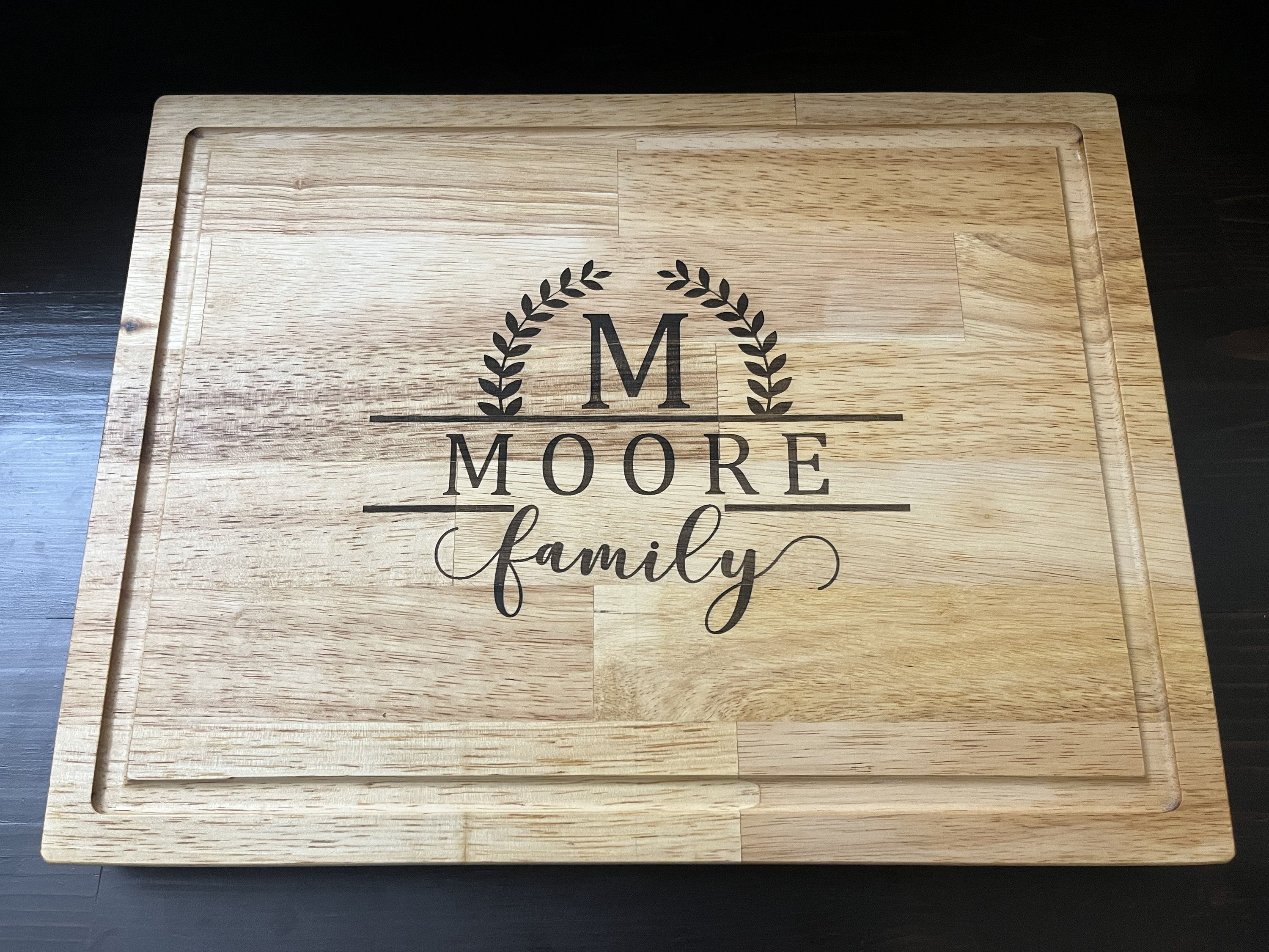 Engraved Butcher Block With Handles - Etsy
