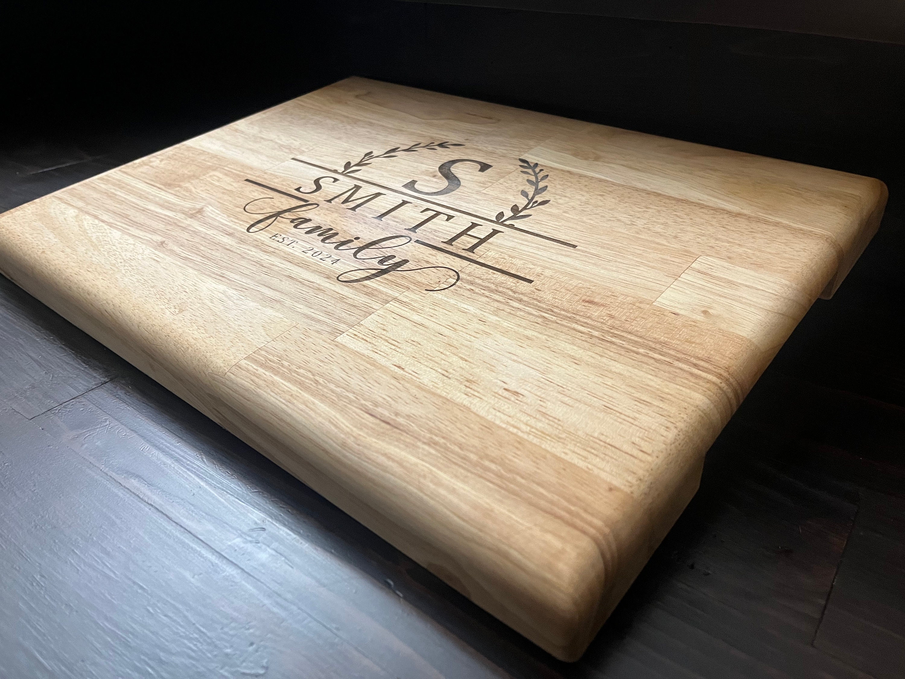 Engraved Butcher Block With Handles - Etsy