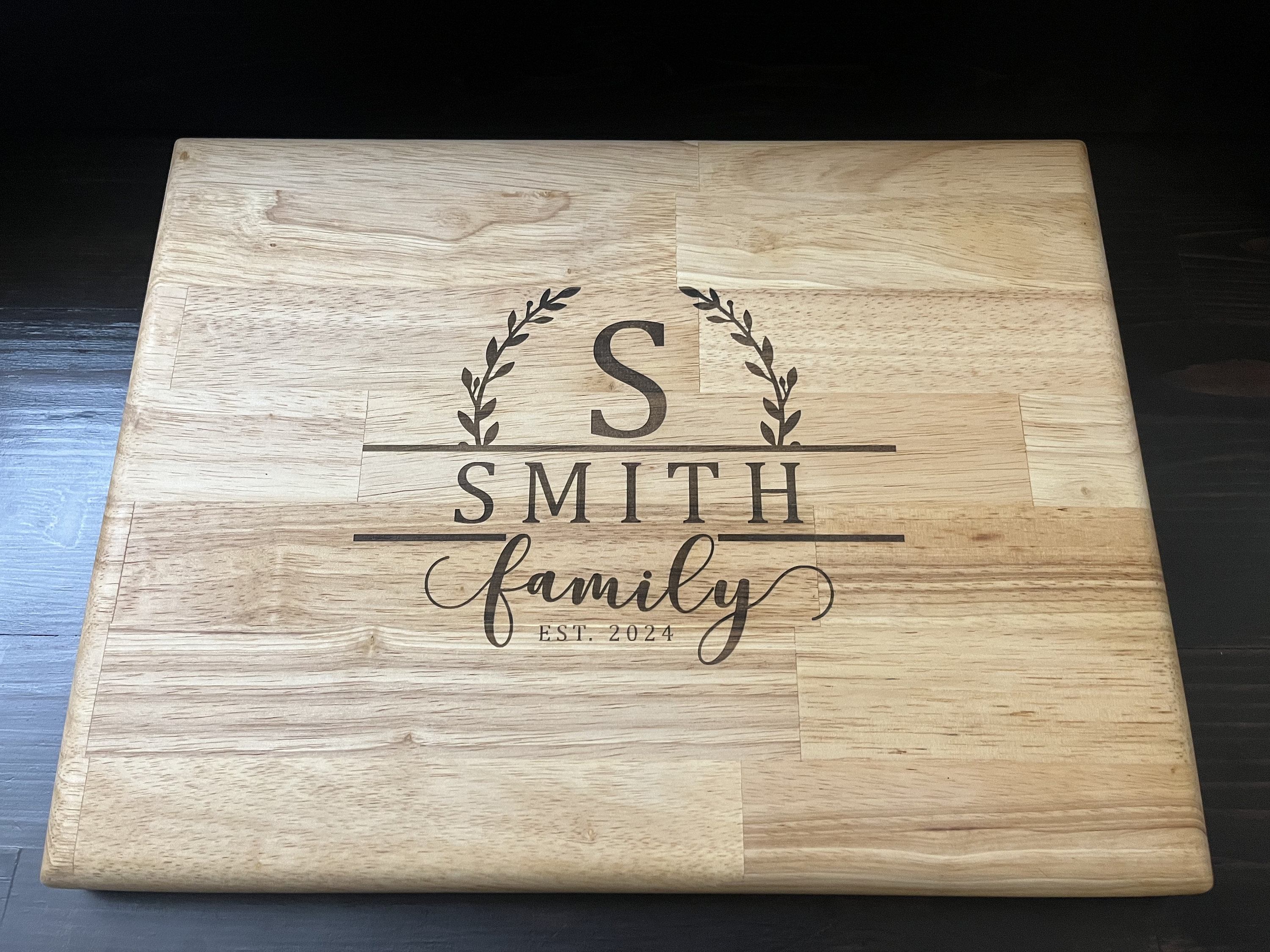 Engraved Butcher Block With Handles - Etsy