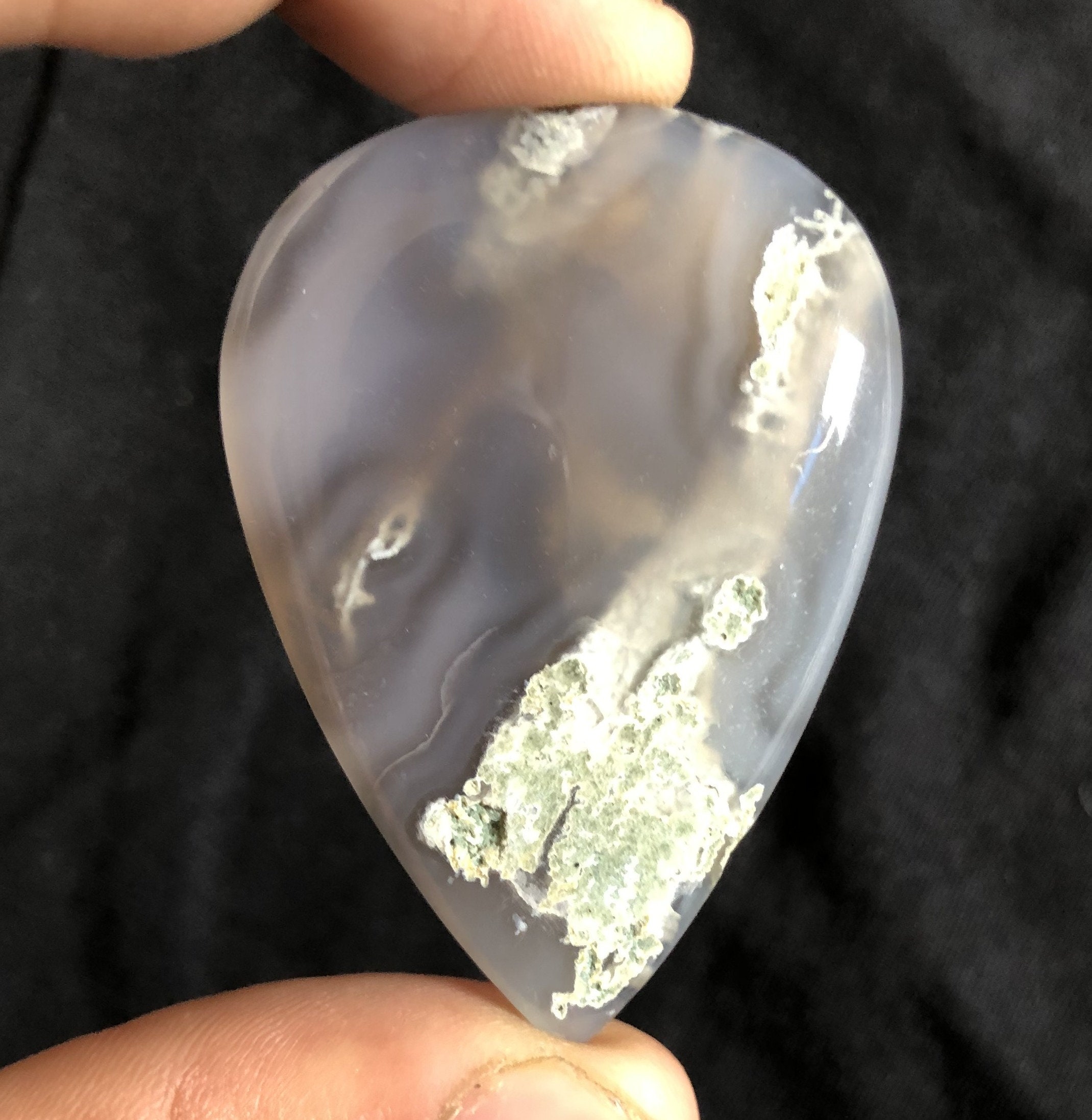 Natural Moss agate Gemstone 53x28x8mm Moss agate Cabochon | Etsy